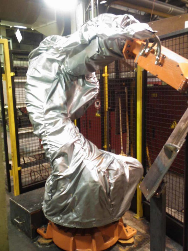 Hitzeschutz für Roboter - Roboterschutzsysteme Roboterschutzhülle